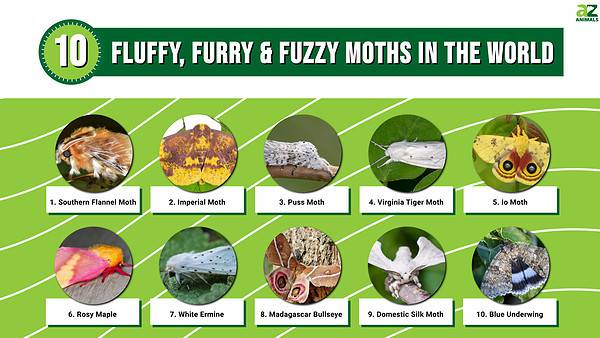 The Top 10 Fluffy, Furry & Fuzzy Moths In The World - A-Z Animals
